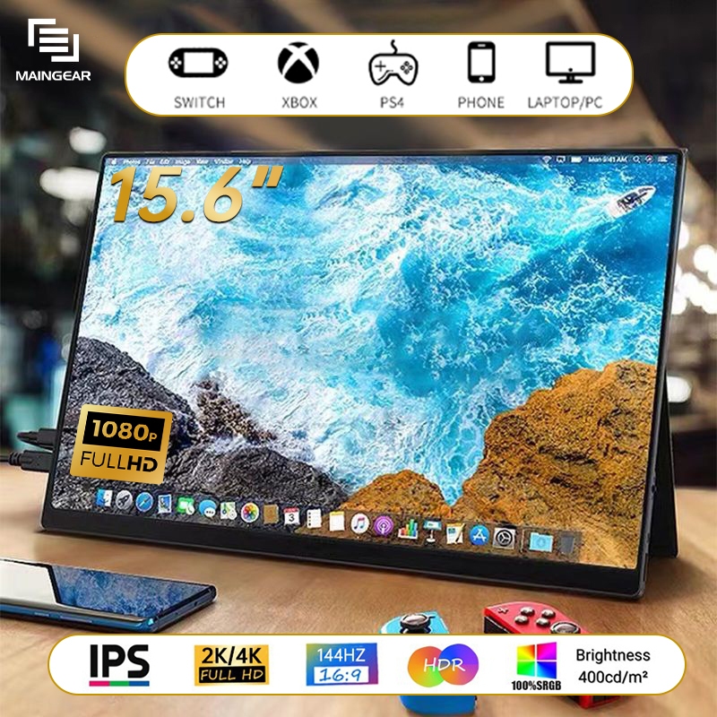 15.6-inch portable monitor with touch IPS screen 1080P full HD display ...