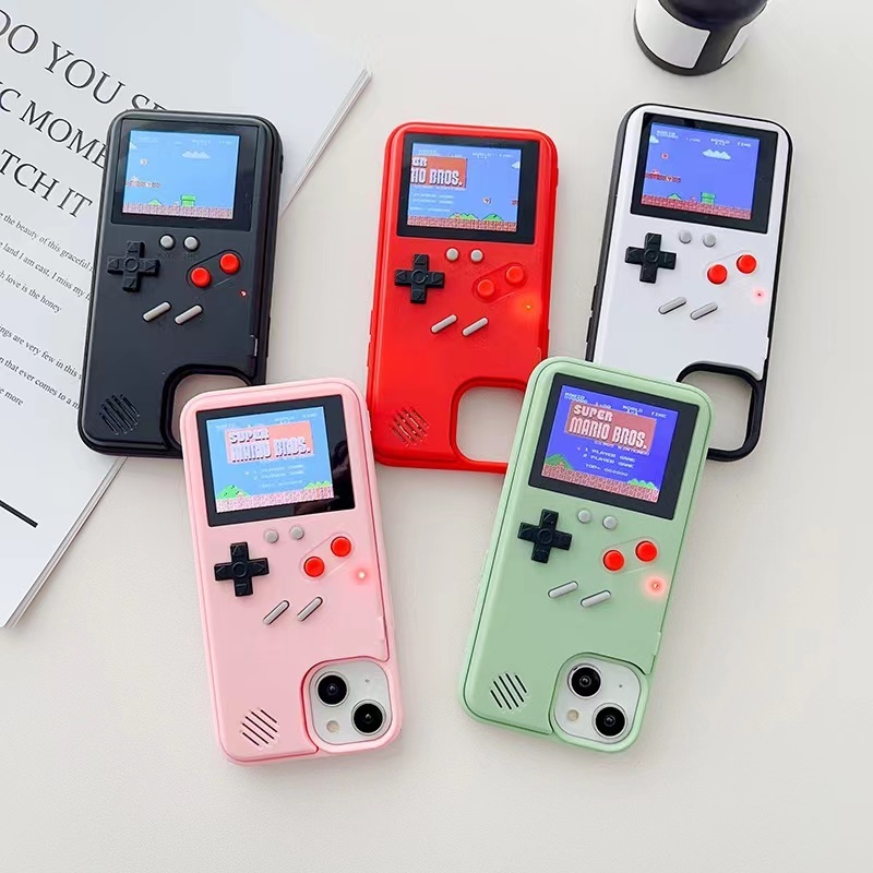 Gameboy Phone Shell For iPhone 15 Pro Max Case Colorful Screen Game ...