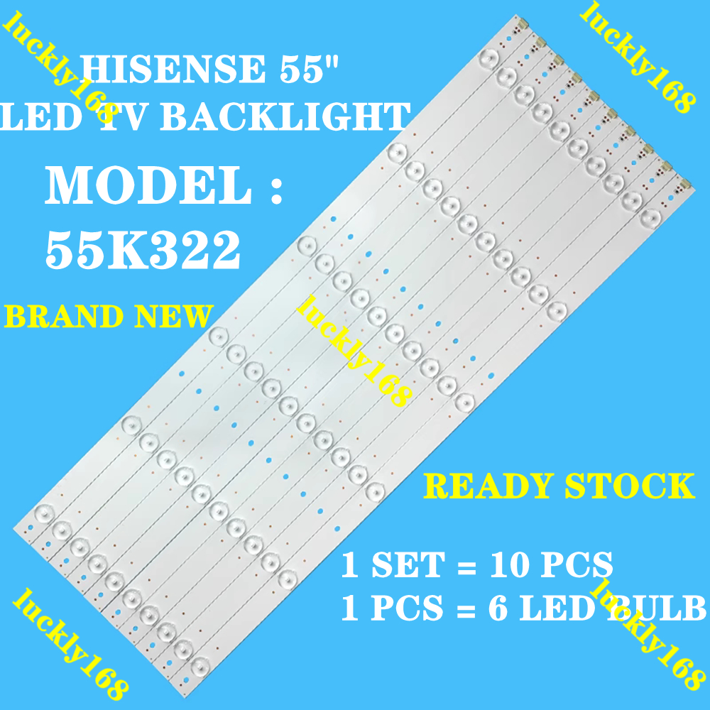 NEW 10PCS 55K322 HISENSE 55" LED TV BACKLIGHT(LAMPU TV) HISENSE 55 INCH ...