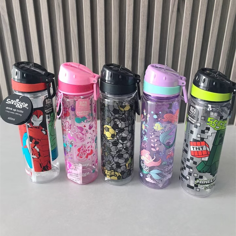Smiggle Drink Bottle mermaid unicorn cup Minnie Mickey Hi There Drink ...