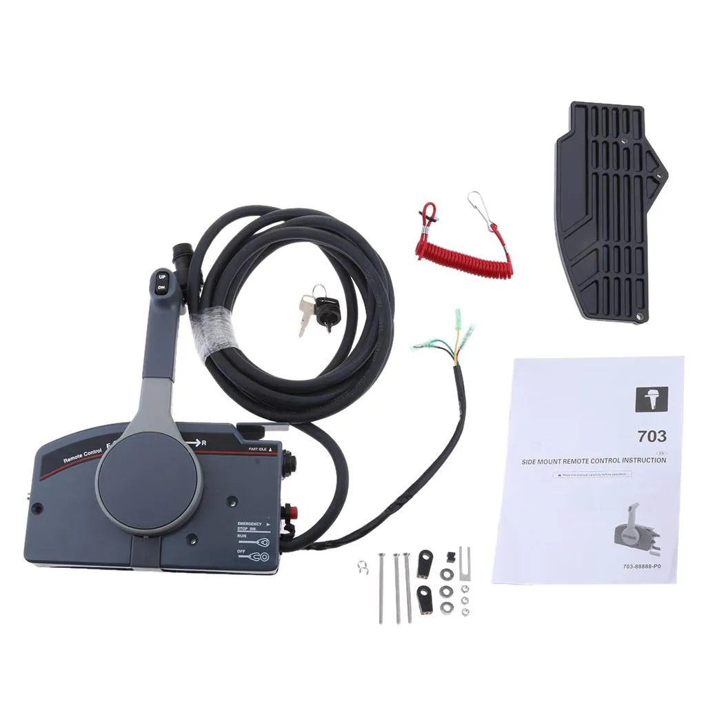 Boat Motor 703-48205-16-00 Side Mount Remote Control Throttle Shift Box ...