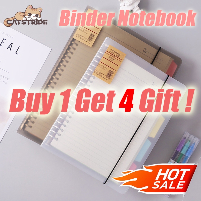 CatStride Binder Notebook A5/B5/A4 Loose Leaf Refill Binder Notebook ...