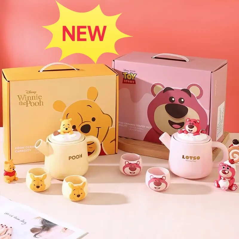 Graby2023 Disney Genuine Ceramic Tea Set One Pot Two Cups Cartoon ...