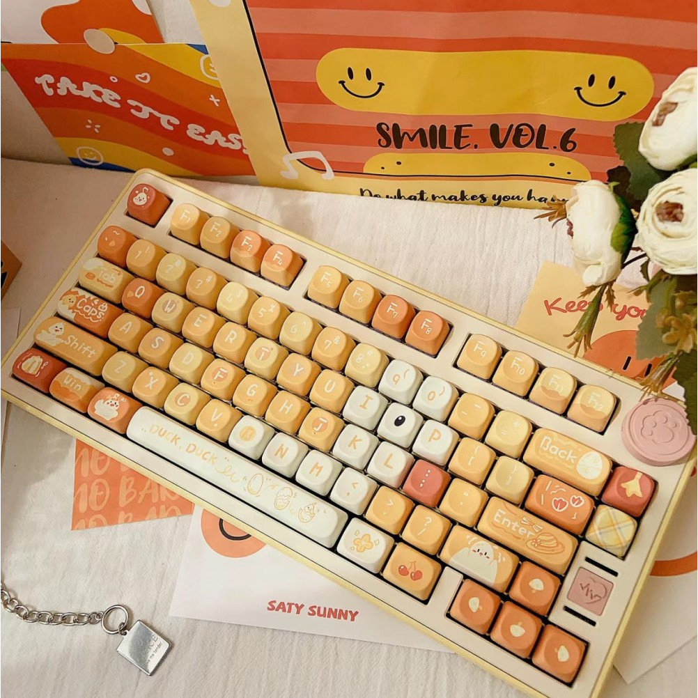 Happy Duck 140 Keys MOA Height PBT Five sided thermal sublimation ...