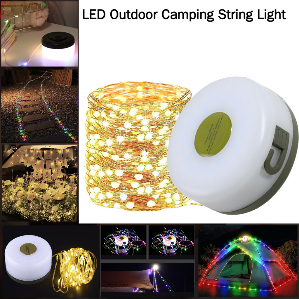 Multifunctional storage camping light string outdoor atmosphere light ...