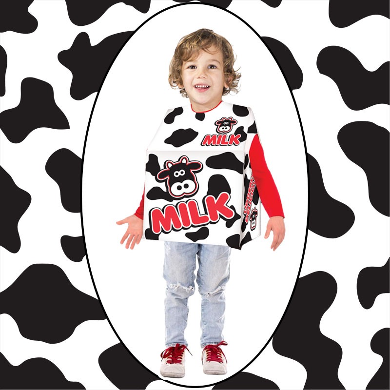 Funny Boxed Milk Costume Kids Food Drink Cosplay Outfit for Parties ...
