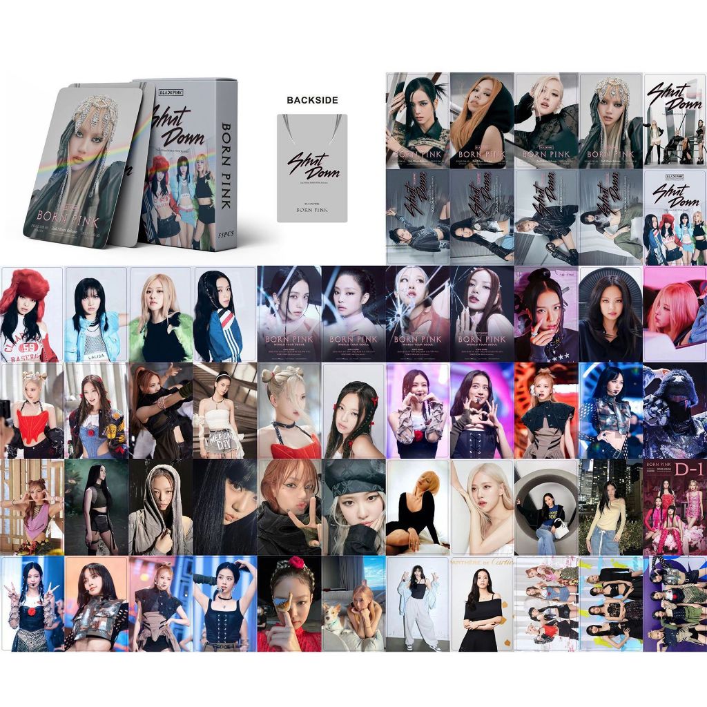 55pcs/box BP BPTG Photocards THE GAME Album JENNIE JISOO LISA ROSE Lomo ...