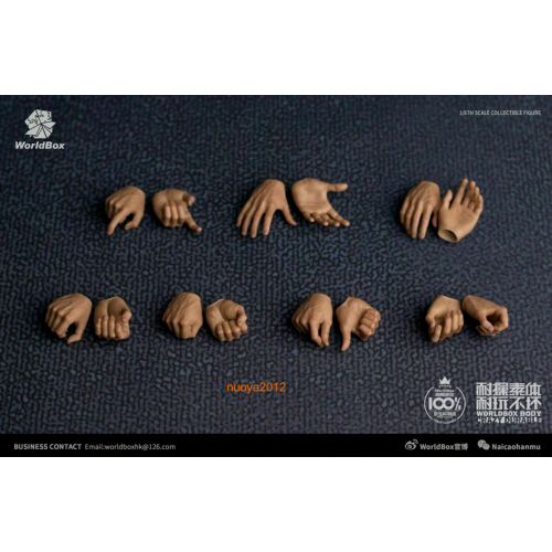 Worldbox 1:6 Hands Shape Fingers Model For 12" Male Action Figure Body ...