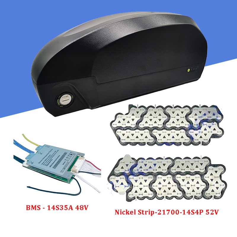 Super73 Ebike Battery Box with nickel BMS 36V 48V 52V for 21700 56pcs ...