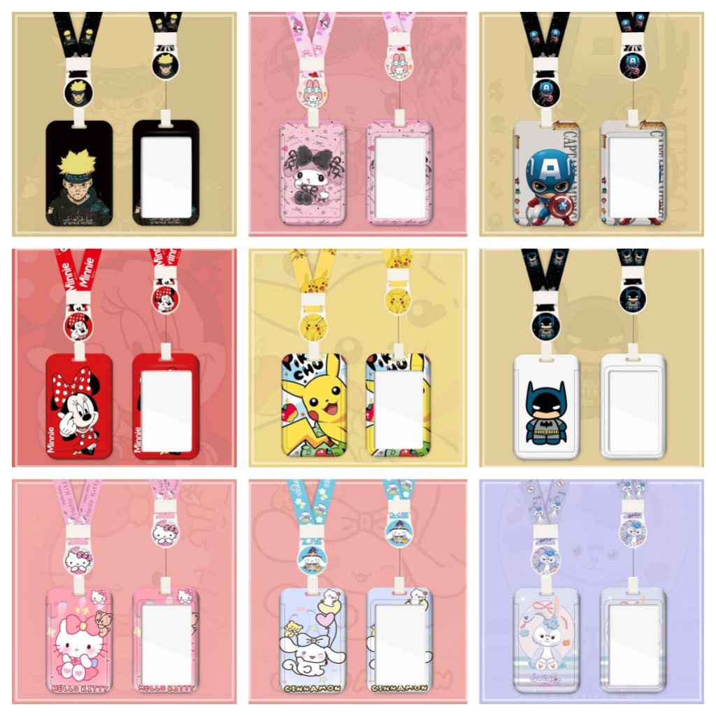 Cartoon Retractable Card Holder Portable School Office ID Badge Holder ...