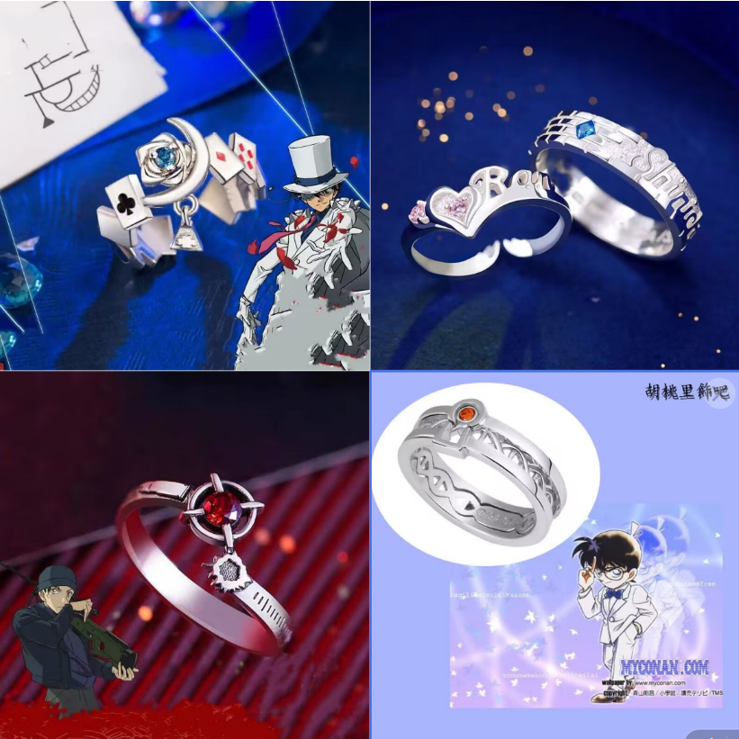 [6 Styles Available] Detective Conan Ring Japanese Anime Merchandise ...