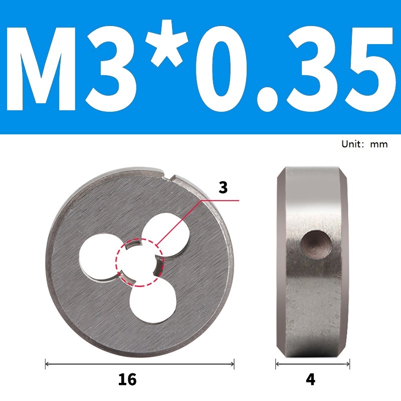 1pcs M3 M4 M5 M6 M7 M8 M9 M10 M12 M13 M14 M16 M18 M20 Fine Tooth Round Right Hand Thread Die ...