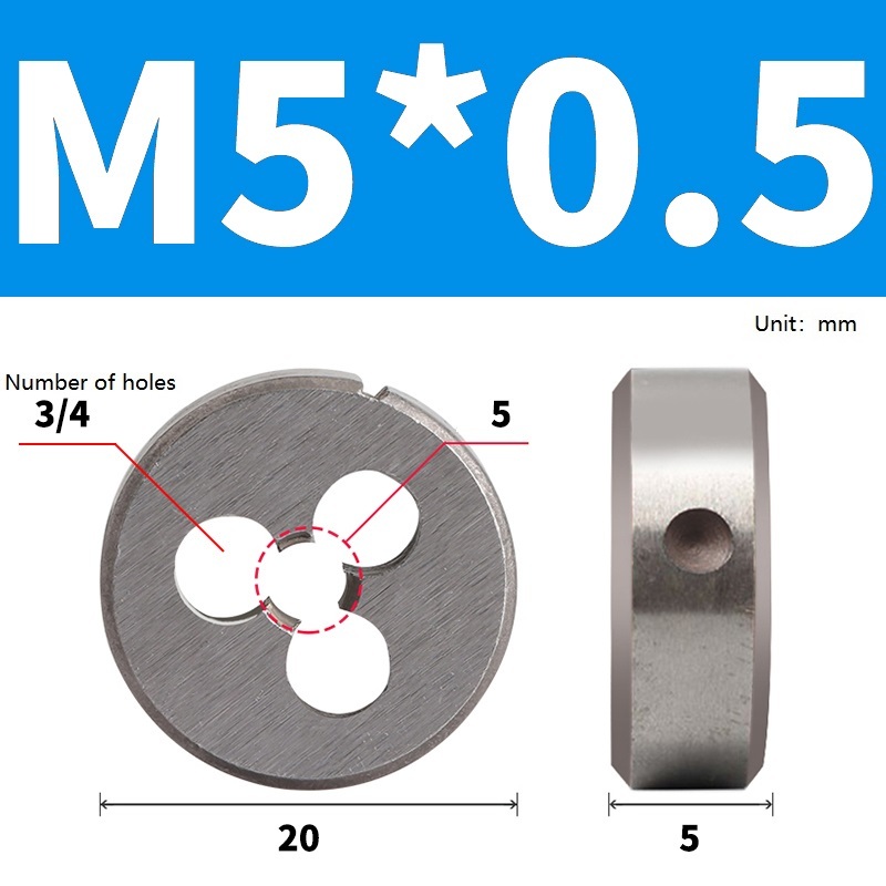 1pcs M3 M4 M5 M6 M7 M8 M9 M10 M12 M13 M14 M16 M18 M20 Fine Tooth Round ...