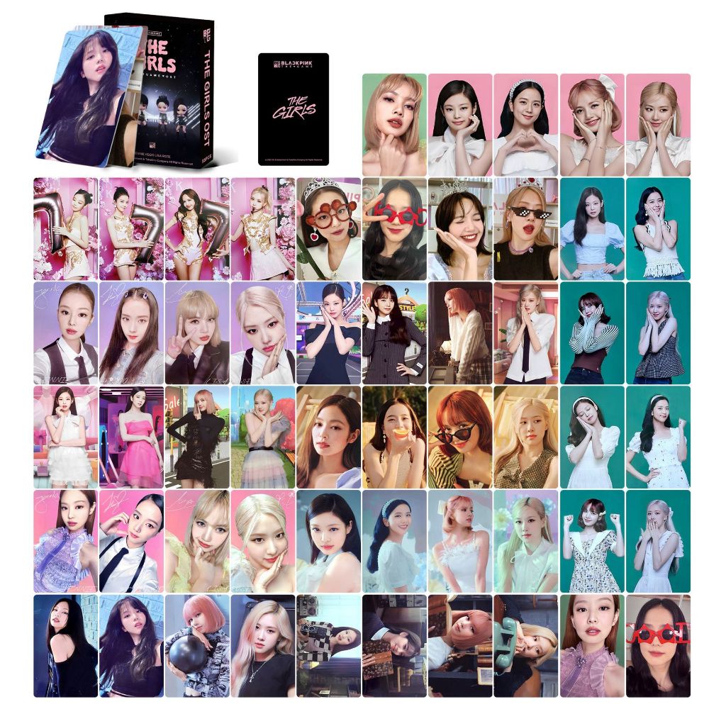 55pcs/box BP ME FLOWER Photocards JENNIE JISOO LISA ROSE Lomo Cards BP ...