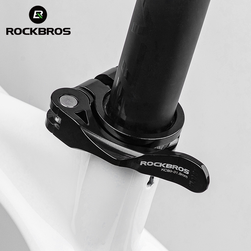 ROCKBROS Cycle Seat Tube Clamp Quick Release Mountain Road Bike Clamp ...