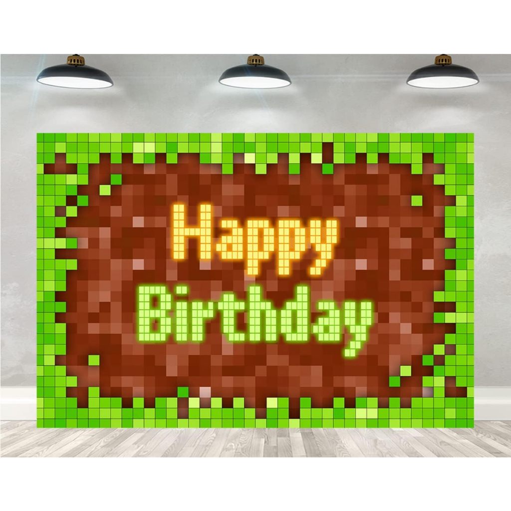 Minecraft Pixel Theme Photography Background My World Pixel Game Theme ...