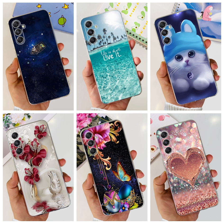 For Samsung Galaxy M14 M34 M54 5G Case 2023 New Fashion Flower Slim ...