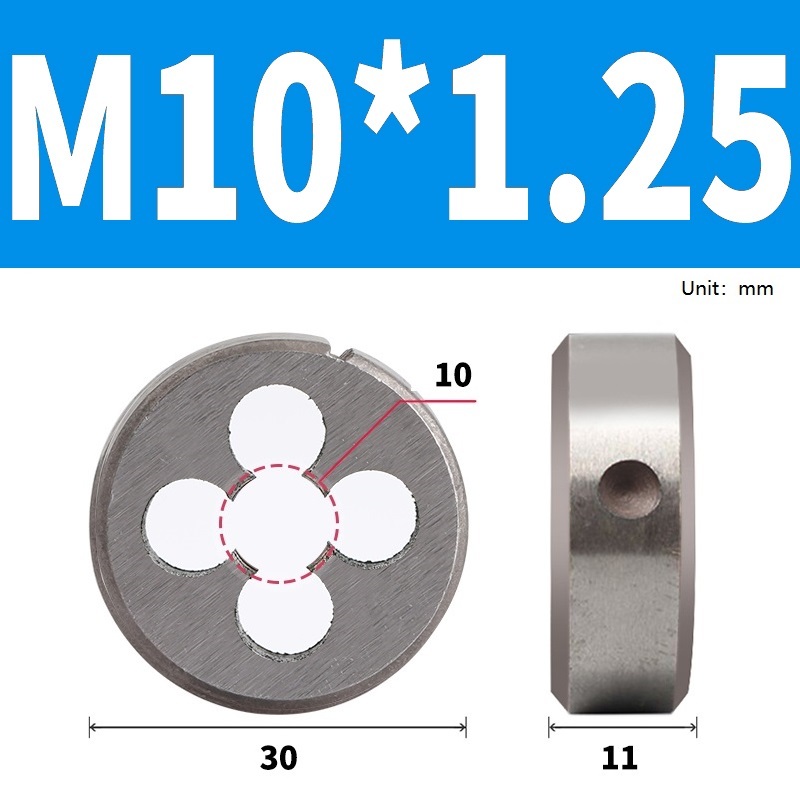 1pcs M3 M4 M5 M6 M7 M8 M9 M10 M12 M13 M14 M16 M18 M20 Fine Tooth Round Right Hand Thread Die ...