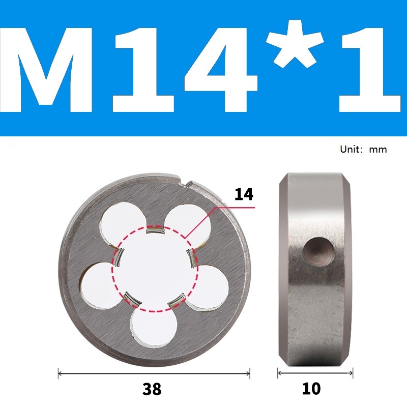 1pcs M3 M4 M5 M6 M7 M8 M9 M10 M12 M13 M14 M16 M18 M20 Fine Tooth Round Right Hand Thread Die ...