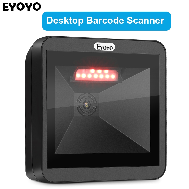 Eyoyo 1D/2D Desktop Barcode Scanner Omnidirectional Hands-Free Platform ...