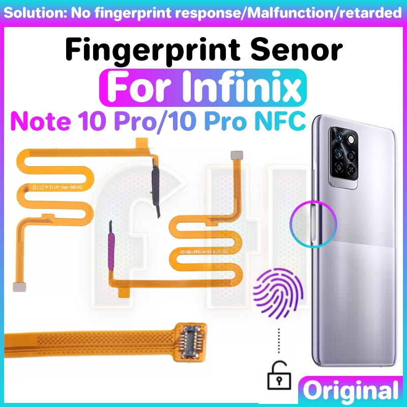 Fingerprint Sensor Touch ID for Infinix note 10 pro nfc X695 X695C ...