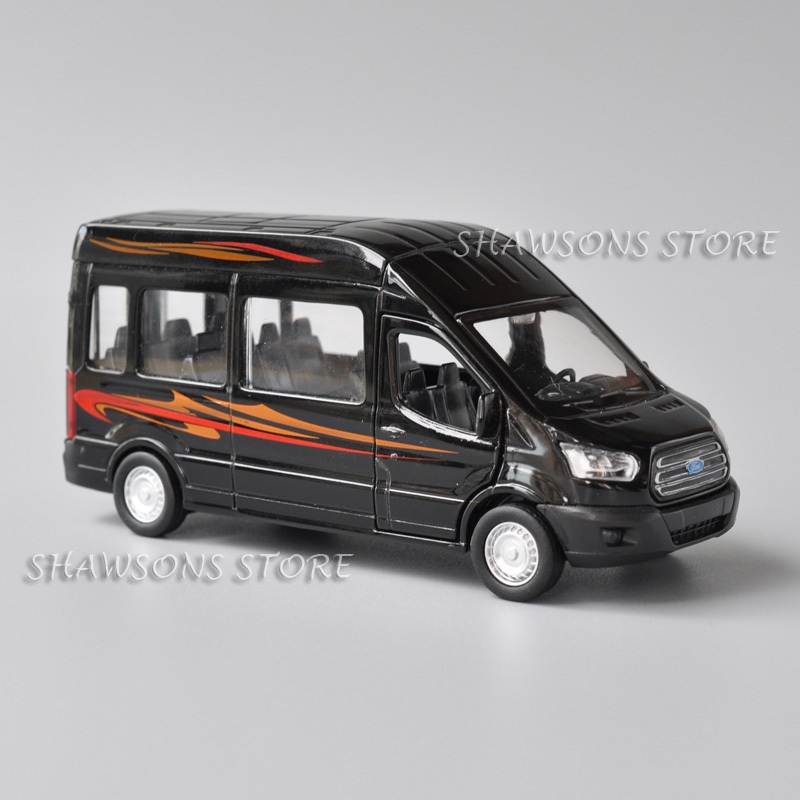 1:52 Scale Diecast Metal Model Car Toy Ford Transit Pull Back Miniature ...