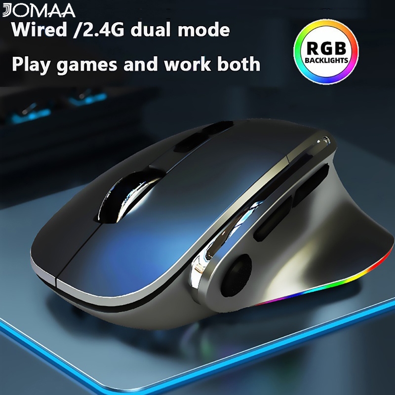 Jomaa Wireless Gaming Mouse, 2400 DPI Wired/Wireless Gamer Mouse RGB ...