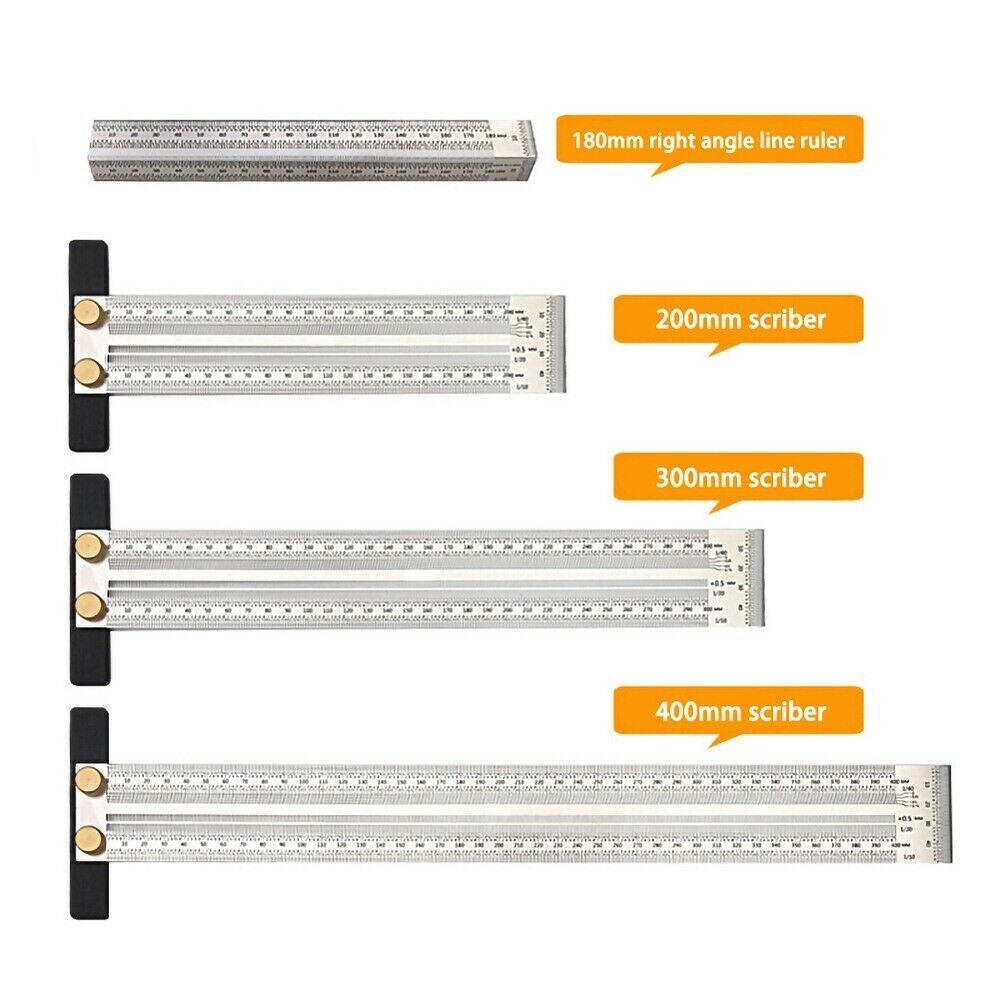 Stainless Steel T-Type Hole Ruler Scribing Gauge Woodworking Marking ...