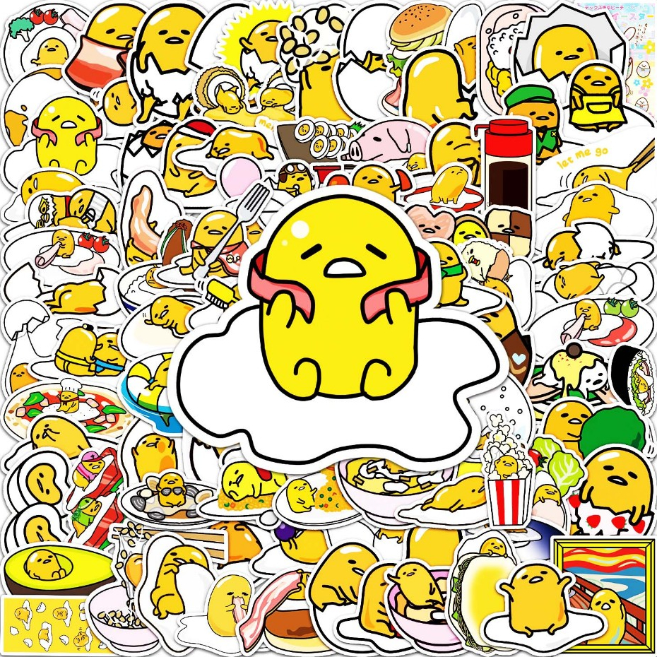 100 Piece Funny Gudetama Cute Eggs Graffiti Waterproof Stickers For DIY ...