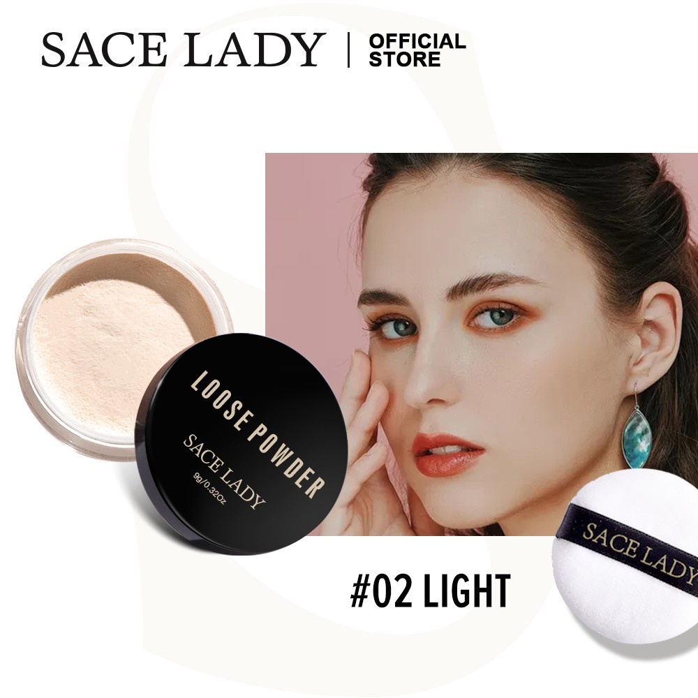 SACE LADY Face Powder Matte Finish Oil-Control Long-lasting Smooth 3 ...