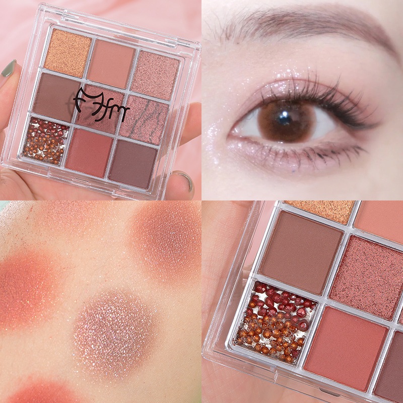 Eyeshadow Palette Nine Colors Shadow Acrylic Nudes Earth Color Makeup ...