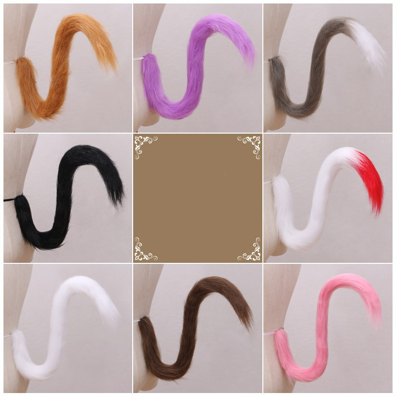 Bless U Fox Tail Cosplay Prop Fox Ear Tail Plush Cat Wolf Ears Hairpin ...