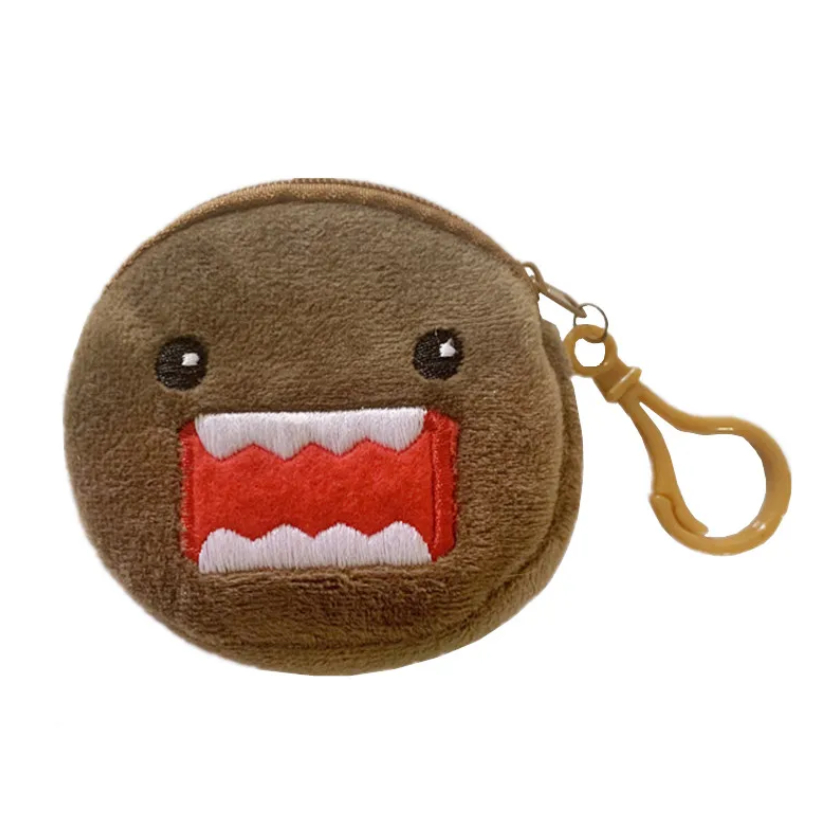 Domo Kun Plush Coin Purse Women Bag Keychain Clip Cute Kawaii Wallet ...