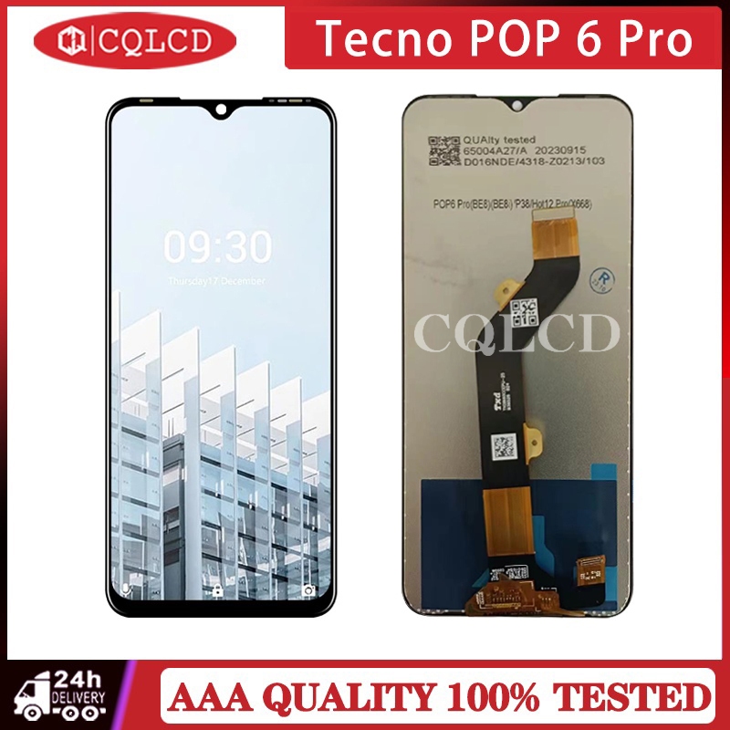 For Tecno POP 6 Pro BE8 LCD Display Touch Screen Digitizer Assembly ...