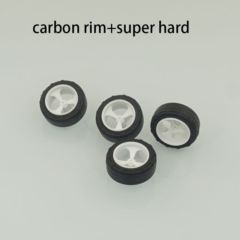 project D mini 4wd parts carbon small wheels maroon super hard tyre ...