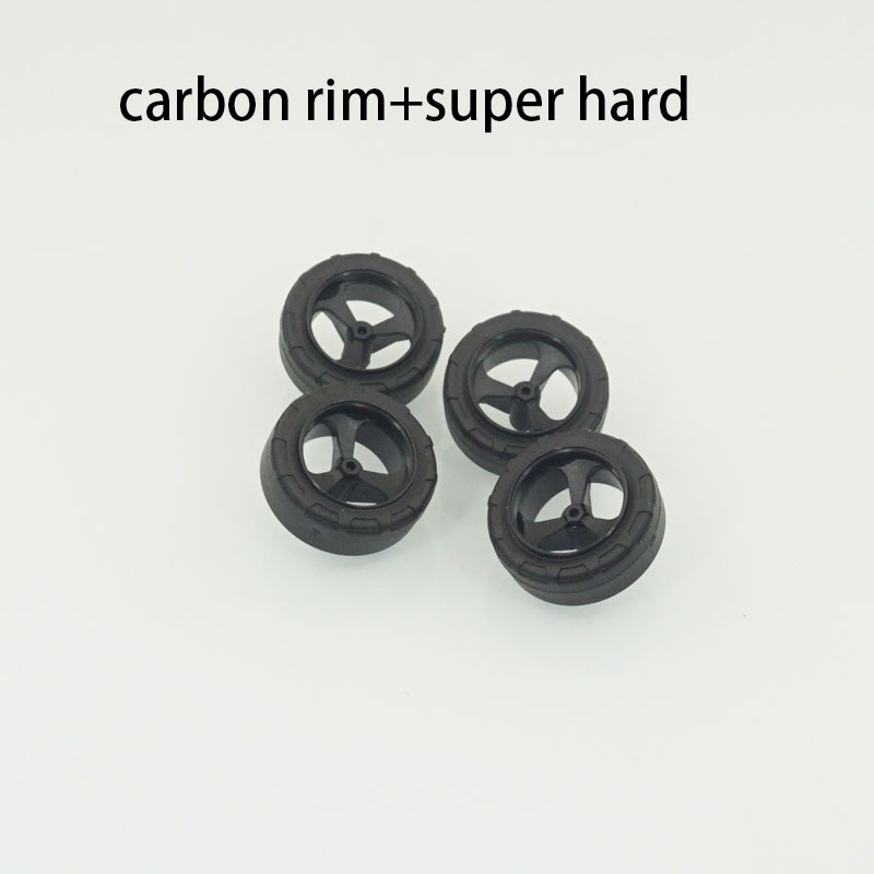 project D mini 4wd parts carbon small wheels maroon super hard tyre ...