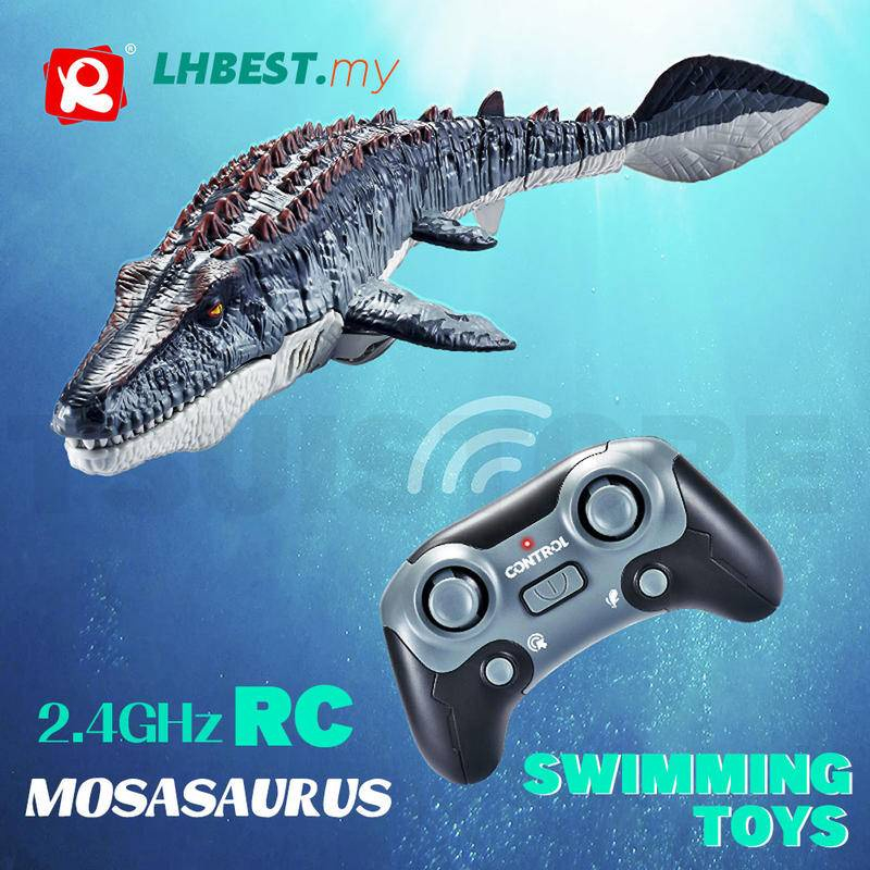 RC Squirt Mosasaurus Shark Fish Simulation Toy Remote Control Animals ...