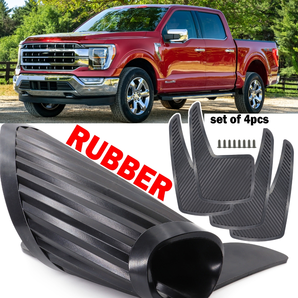 4Pcs Universal Rubber Car Mudflaps Mud Guards Heavy Duty Front & Rear ...