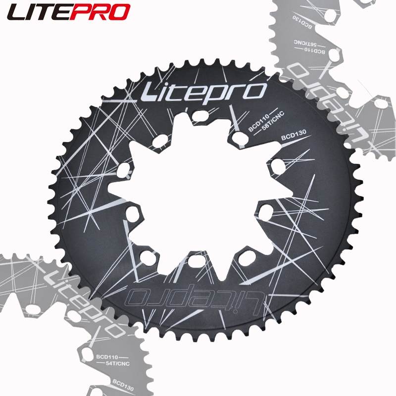 Litepro Oval Double BCD 110/130MM Chainring Folding Bike 54/56/58T ...