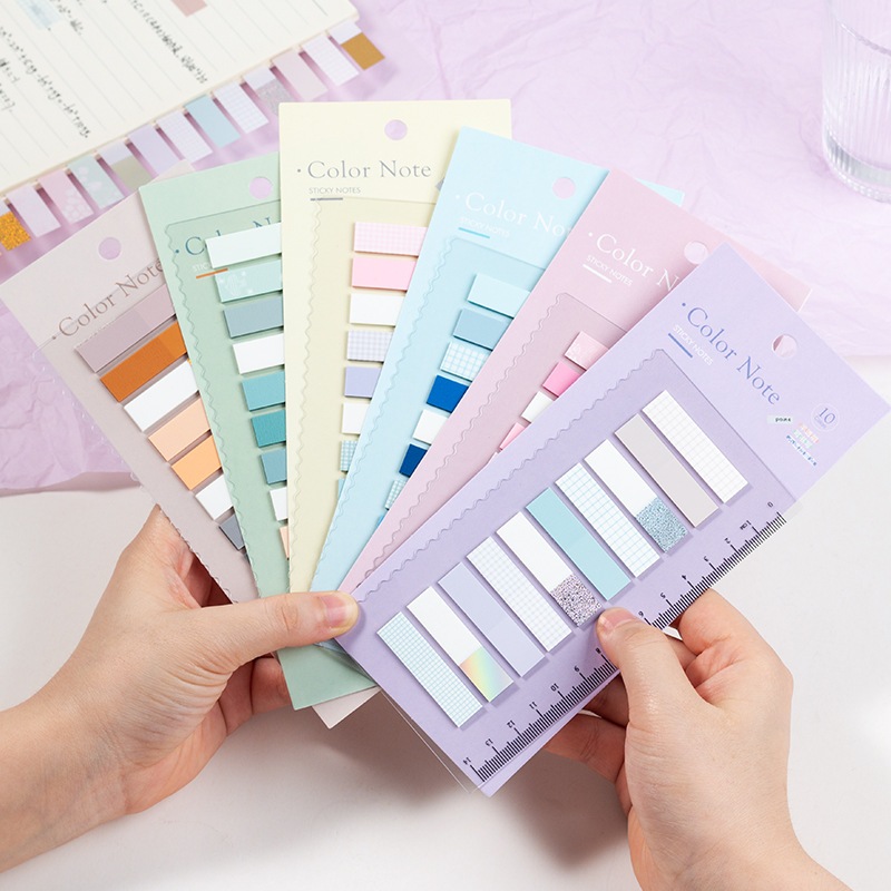 200pcs Colorful Sticky Note Memo Pad Label Sticker Bookmarks Index ...
