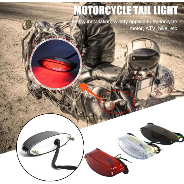 Motorcycle Smoke LED Tail Brake Light Rear Taillight For ATV LTZ King ...
