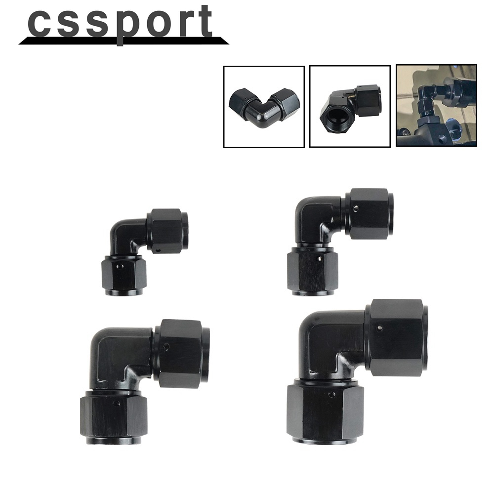 90 Degree Swivel Elbow Hose Fittings AN4 AN6 AN8 AN10 Female Thread To ...