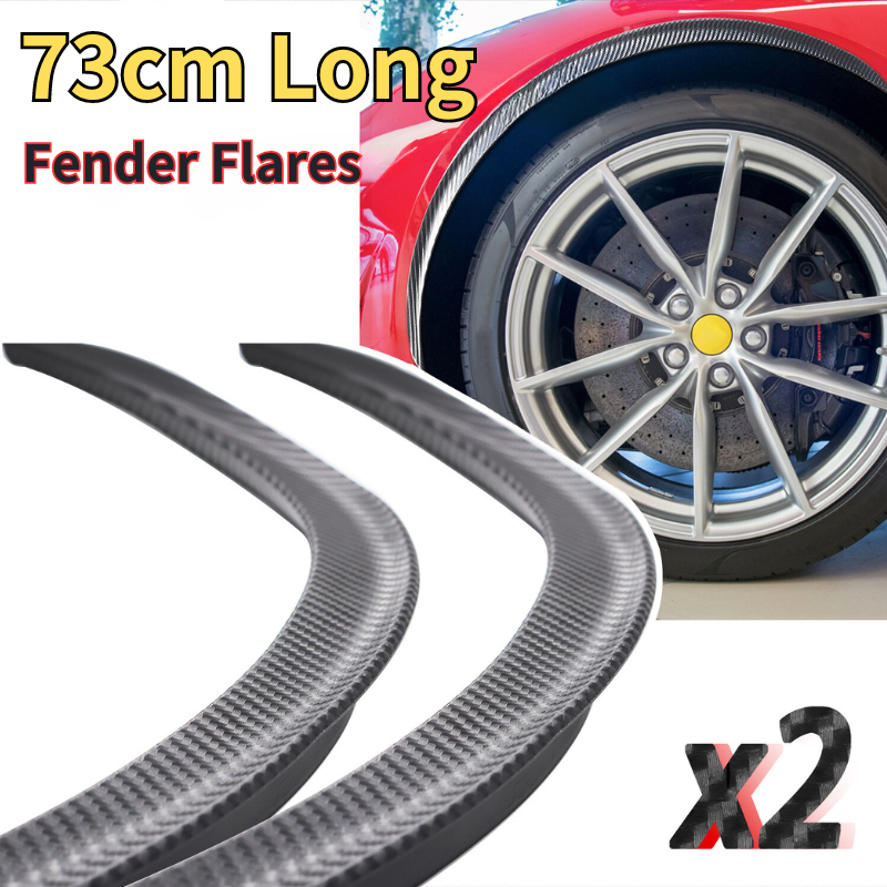 2pcs 73cm Carbon Fiber Car Fender Flares Protector Car Wheel Eyebrow