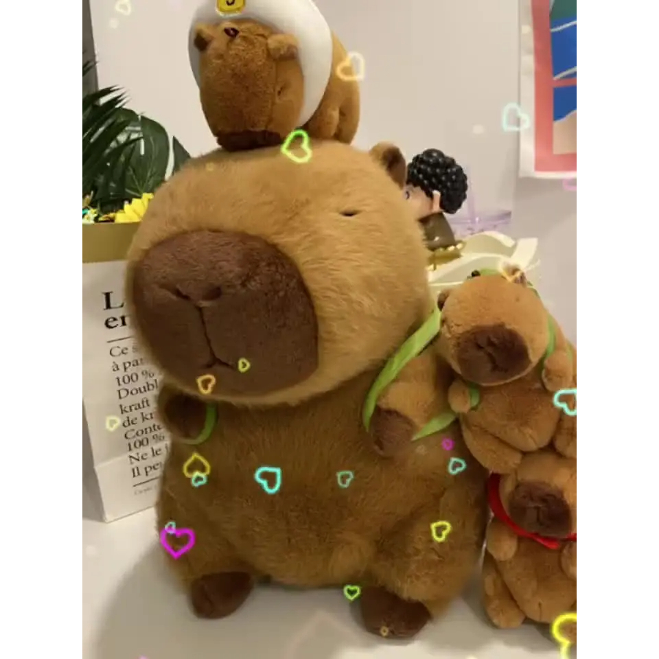 Capybara Plush Simulation Capibara Anime Fluffty Toy Kawaii Plushie ...