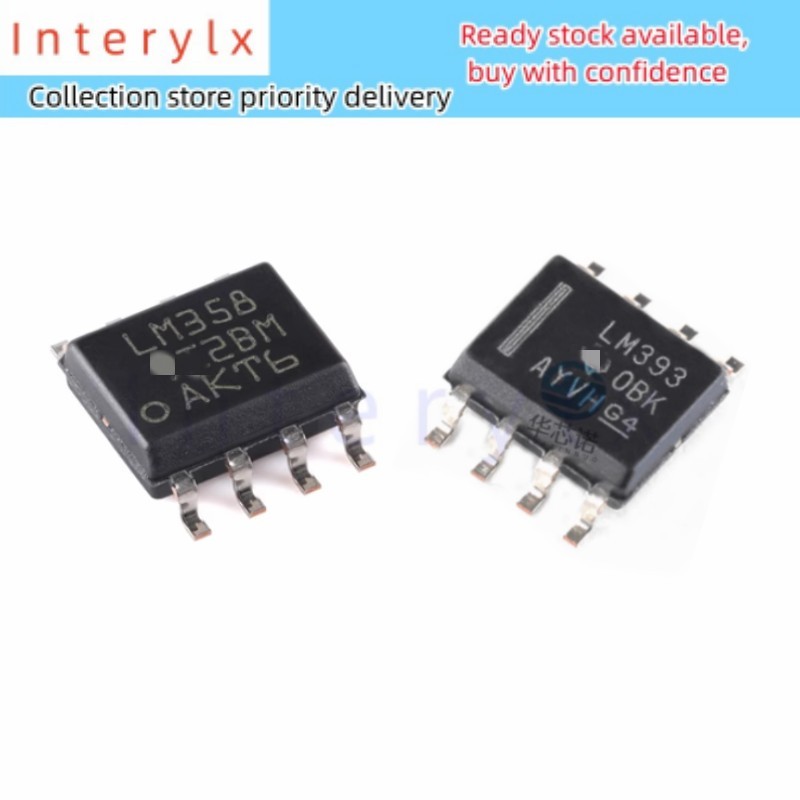 10pcs LM393DR LM393 SOP-8 LM393DT LM358DR LM358 NE555DR NE555 LM339DR LM339 LM324DR LM324 ...