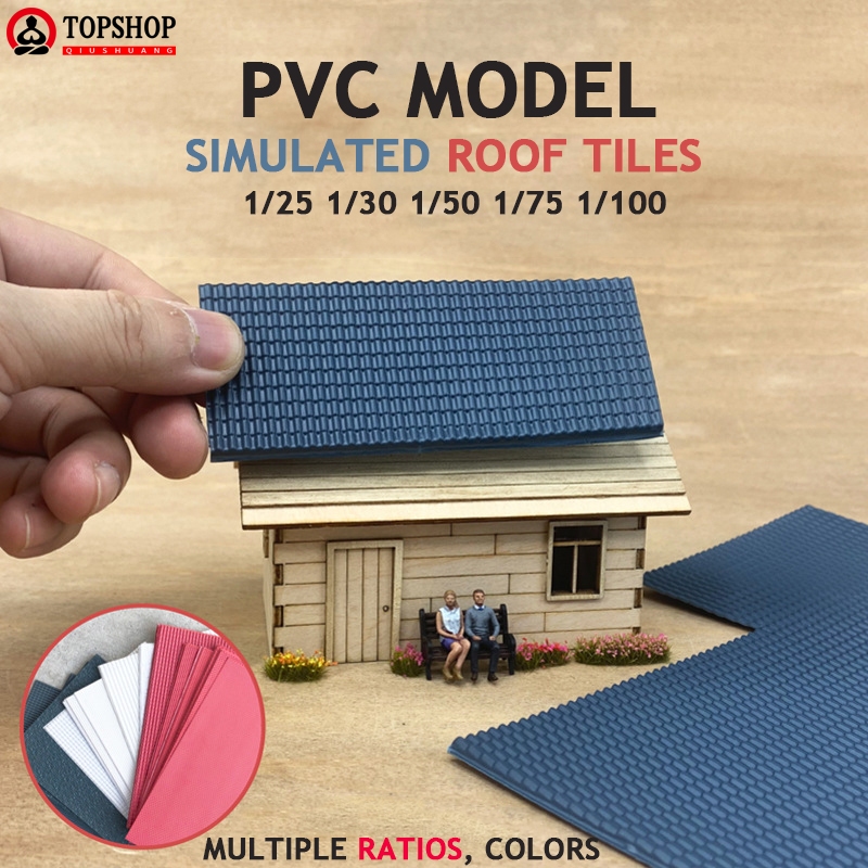 20x29cm Model Simulation Roof Tile Sheet PVC Plastic DIY Sand Table ...