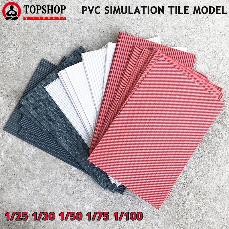 Model Simulation Tiles PVC Roof Tile Sheet Model Building 1:25 1:30 1: ...
