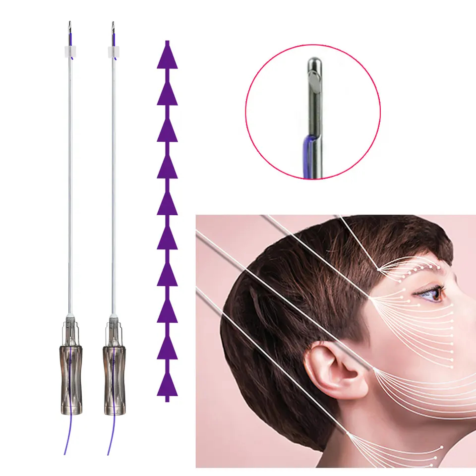 20pcs Pdo Thread Min erva 18G*100mm Fishbone Cog Threads With Blunt ...