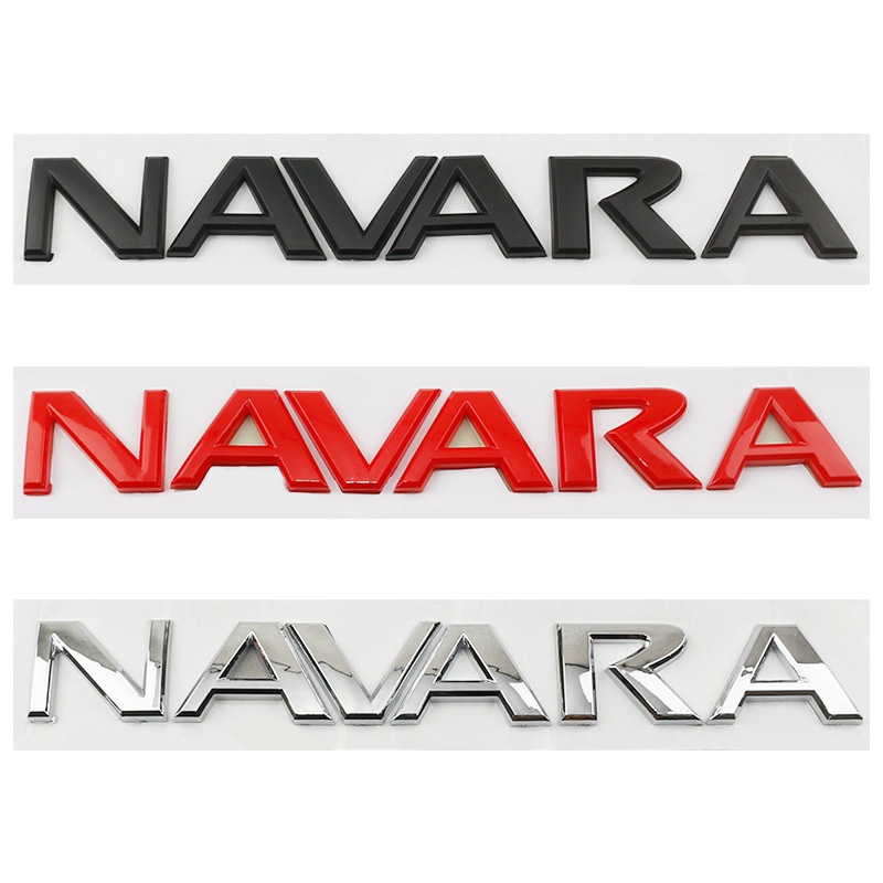 1 x ABS NAVARA Letter modification Car Auto Front Trunk Hood Emblem ...