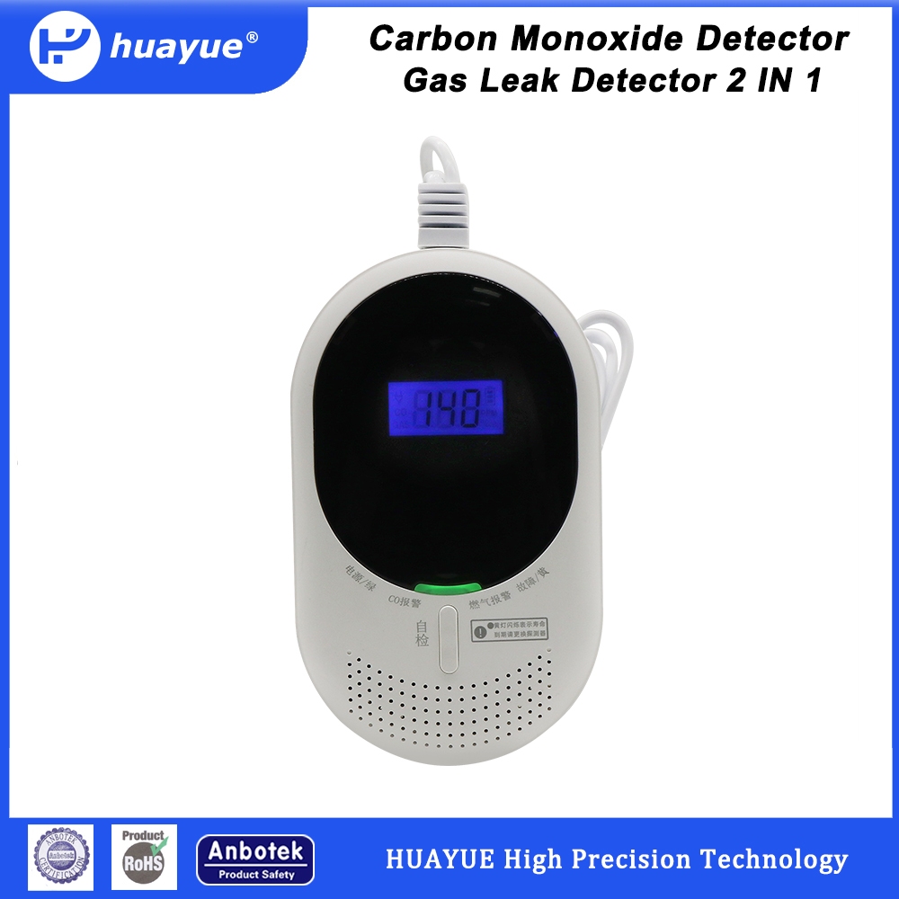 Home Security Carbon Monoxide Smoke Alarm Detector CO Gas Sensor Poisoning Leakage Detector 2 in ...